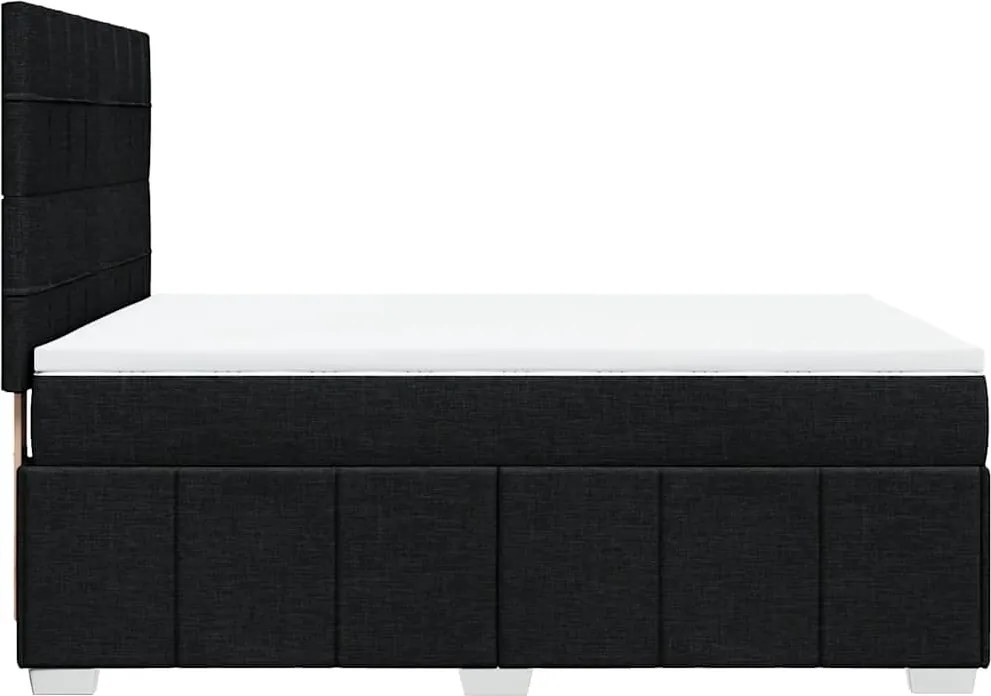 Box spring postel s matrací černá 140x200 cm textil 3293993