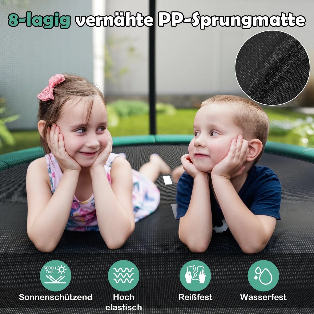 Costway Trampolína venkovní se žebříkem kulatá zahradní