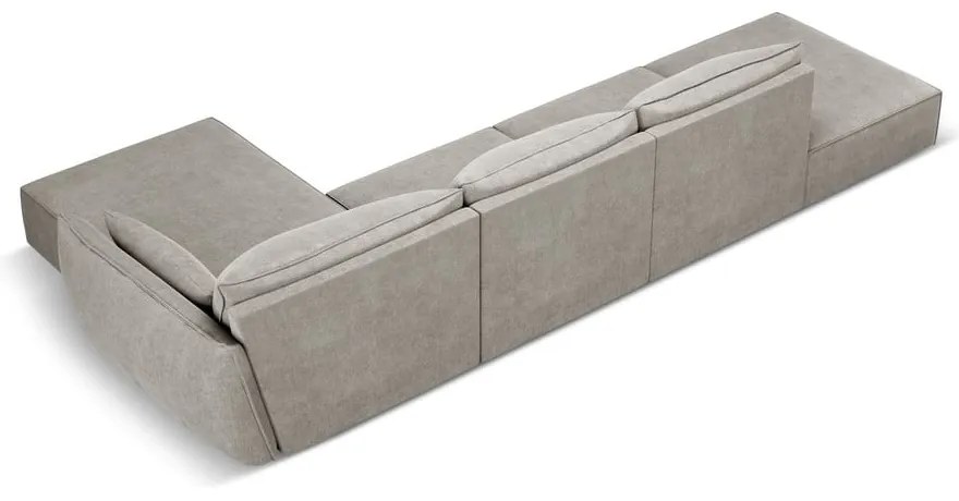 Světle šedá rohová pohovka (pravý roh) Vanda – Mazzini Sofas