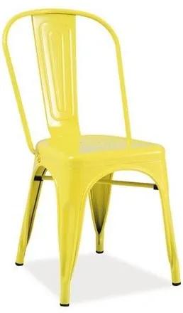 Jídelní židle Loft 5 - žlutá