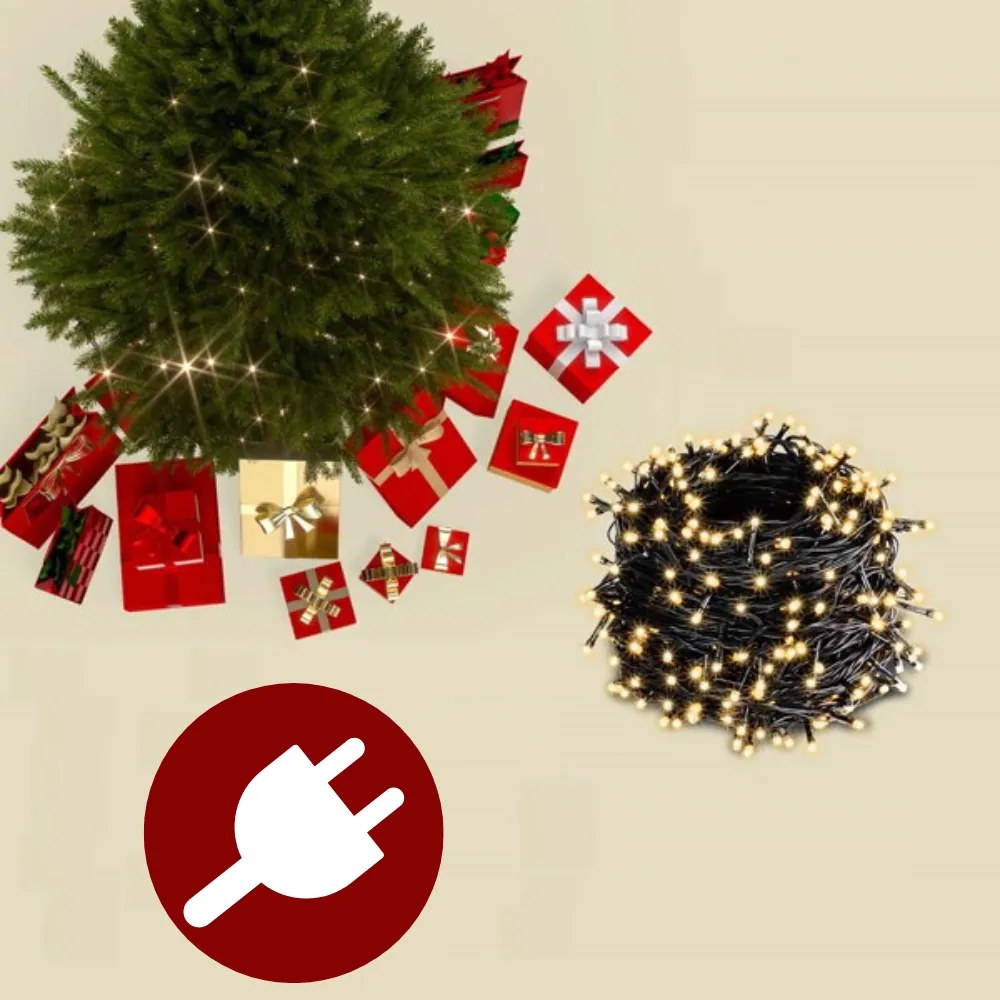 Umělý vánoční stromeček RUDOLPH se světýlky, 150 cm, zelená Casaria
