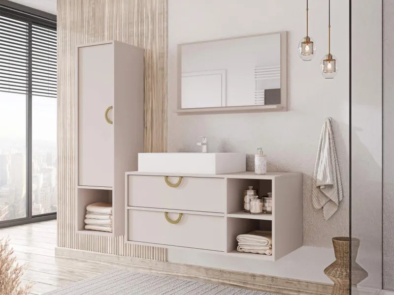Koupelnový nábytek Gewiro, Barva: dub cremona, Sifon k umyvadlu: ano, Umyvadlo: ne, Baterie: Economico BYU 020M