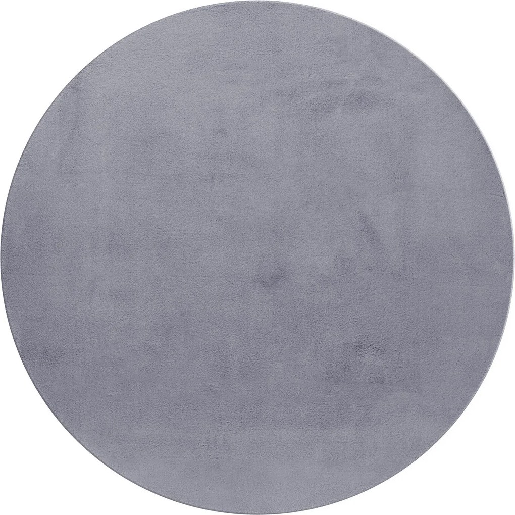 Ayyildiz, Kusový koberec Pouffy 5100 Grey kruh, 160x160 (průměr) kruh, šedá, obývací pokoj