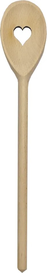AMADEA Dřevěná vařečka se srdcem, masivní dřevo, délka 30 cm