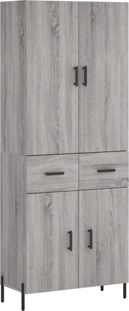 Skříň highboard šedá sonoma 69,5 x 34 x 180 cm kompozitní dřevo 3198159