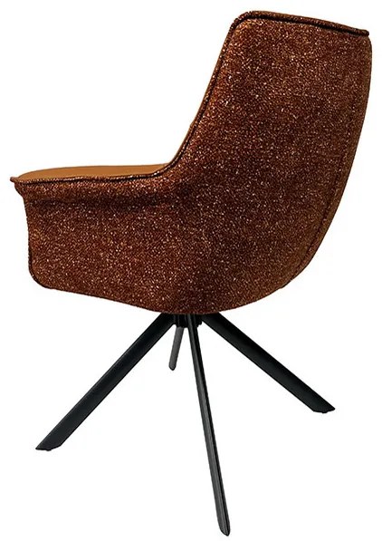 Designová otočná židle Kahikilani koňaková