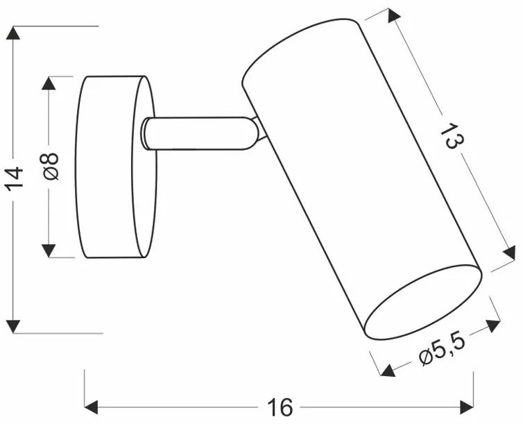 Candellux Bílé stropnínástěnné svítidlo Colly pro žárovku 1x GU10