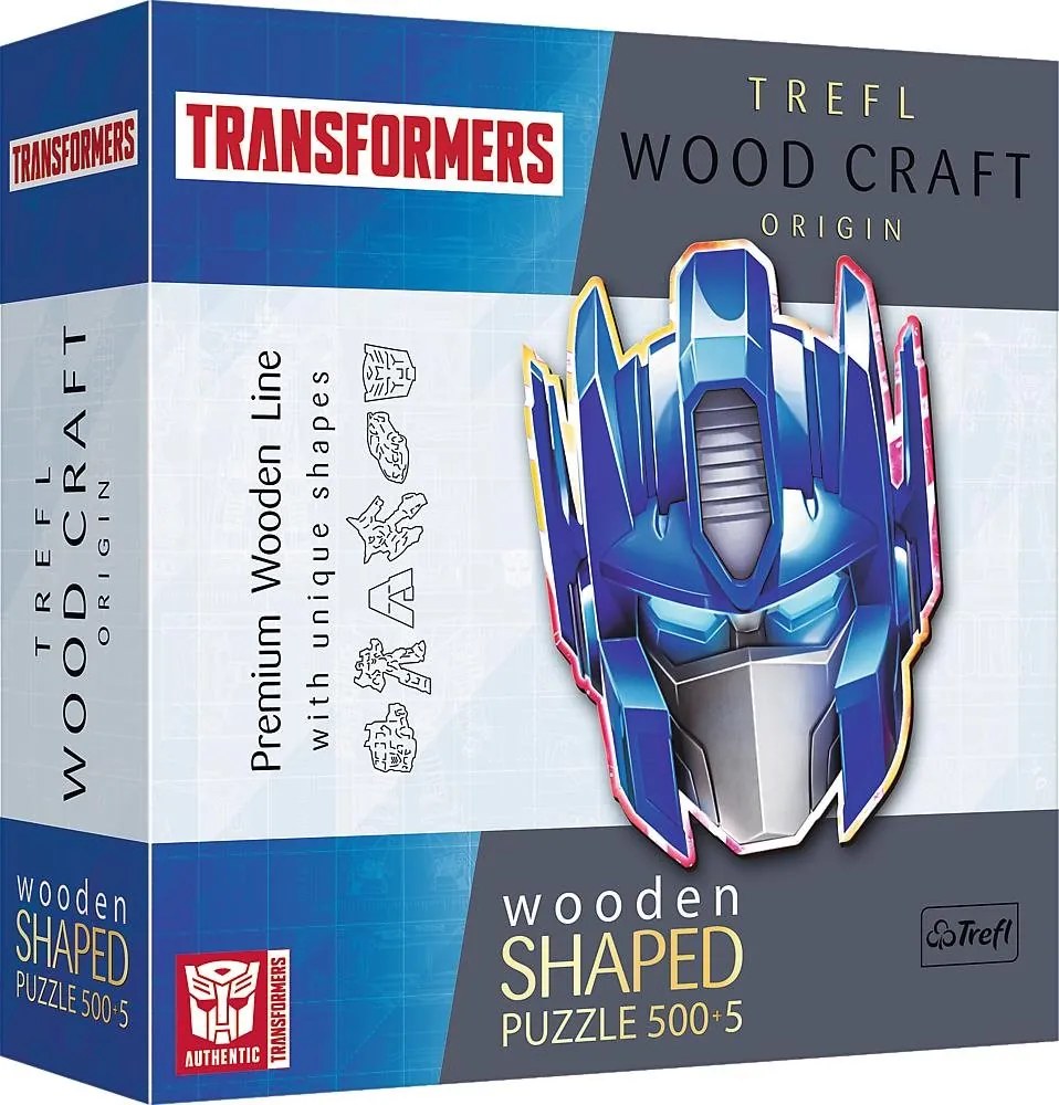 Dřevěné puzzle trefl wood craft origin puzzle transformers: optimus prime 505 dílků