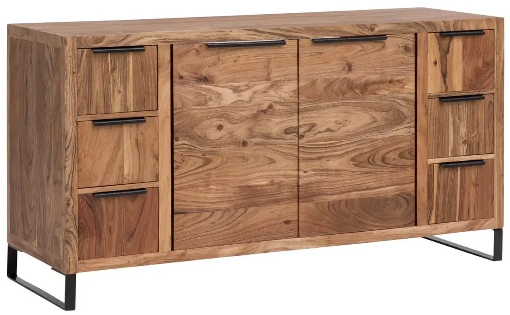 furniture-nabytek.cz - Masivní koupelnová sestava Sidora Light II z akáciového dřeva, lakovaná, hnědá