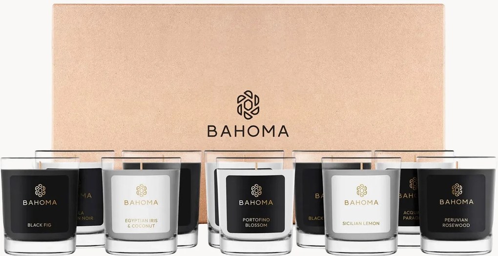 Sada ručně litých mini svíček v dárkovém balení Tranquility, 10 dílů