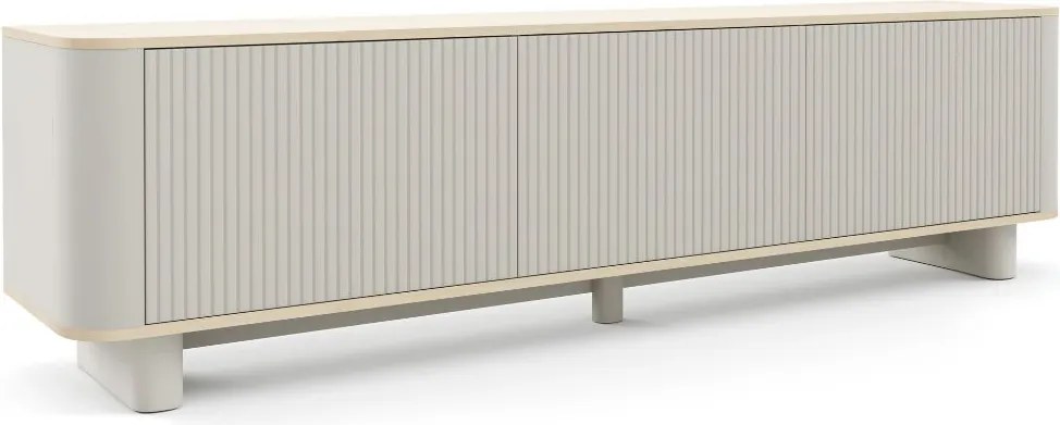 TV stolek Trenza kašmír/dub Vicenza na nožkách 200 cm