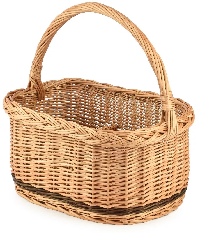 Koš piknikový proutěný na láhve Crate IV. š.38 x hl.26 x v.19/37(cm)