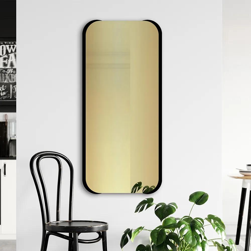 Zrcadlo Mezos Black - gold glass Rozměr: 50 x 80 cm
