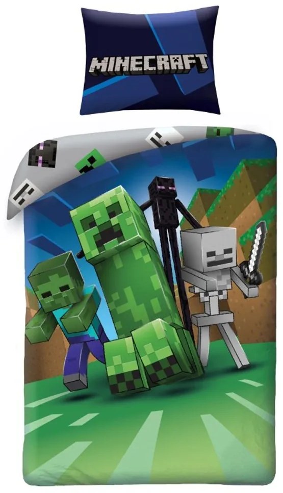 Povlečení Minecraft Monsters Bavlna, 140/200, 70/90 cm