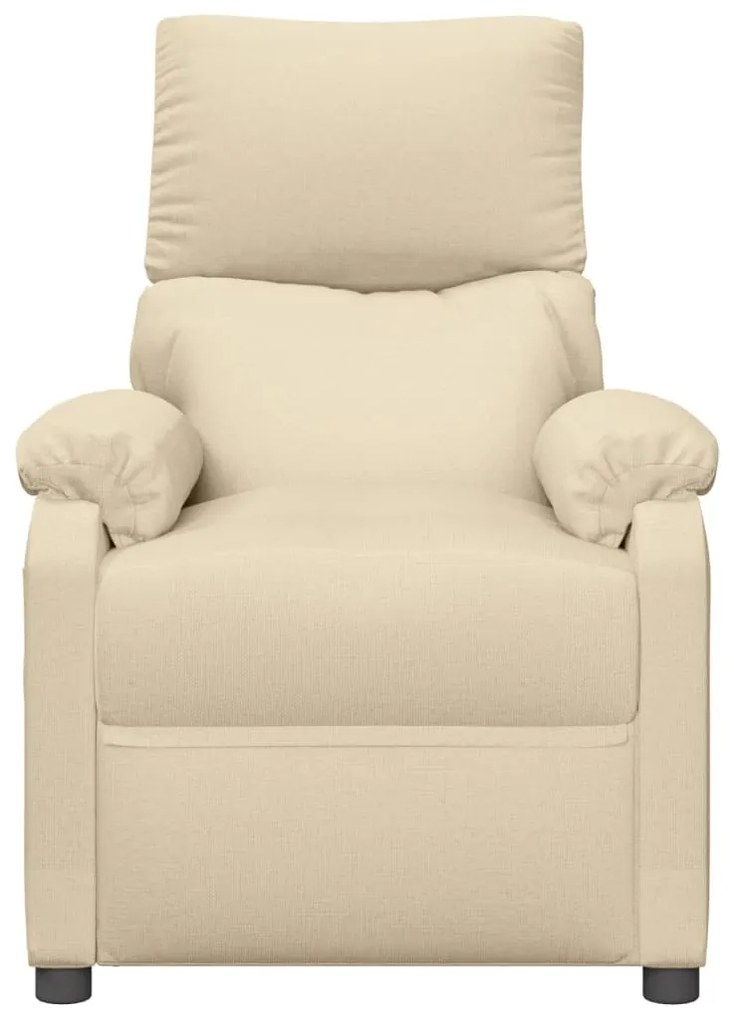 vidaXL Marketos Masážní křeslo krémové textil