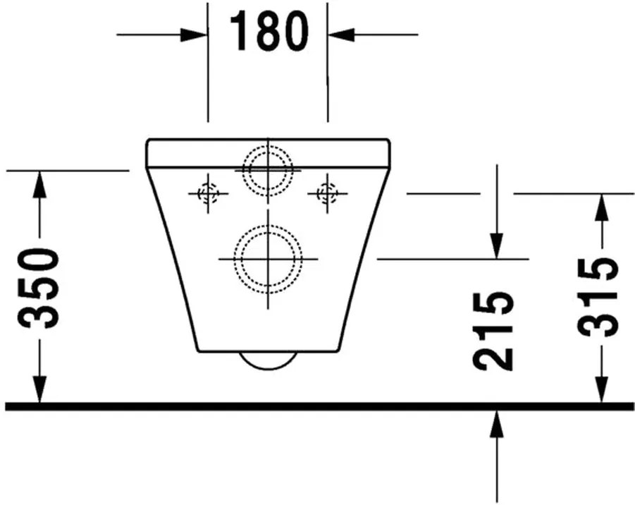 Duravit DuraStyle - Závěsné WC, 37x54 cm, bílé 2552090000