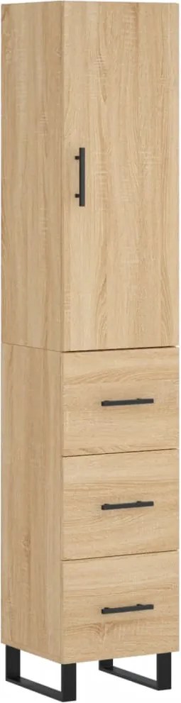 Skříň highboard dub sonoma 34,5 x 34 x 180 cm kompozitní dřevo 3198876
