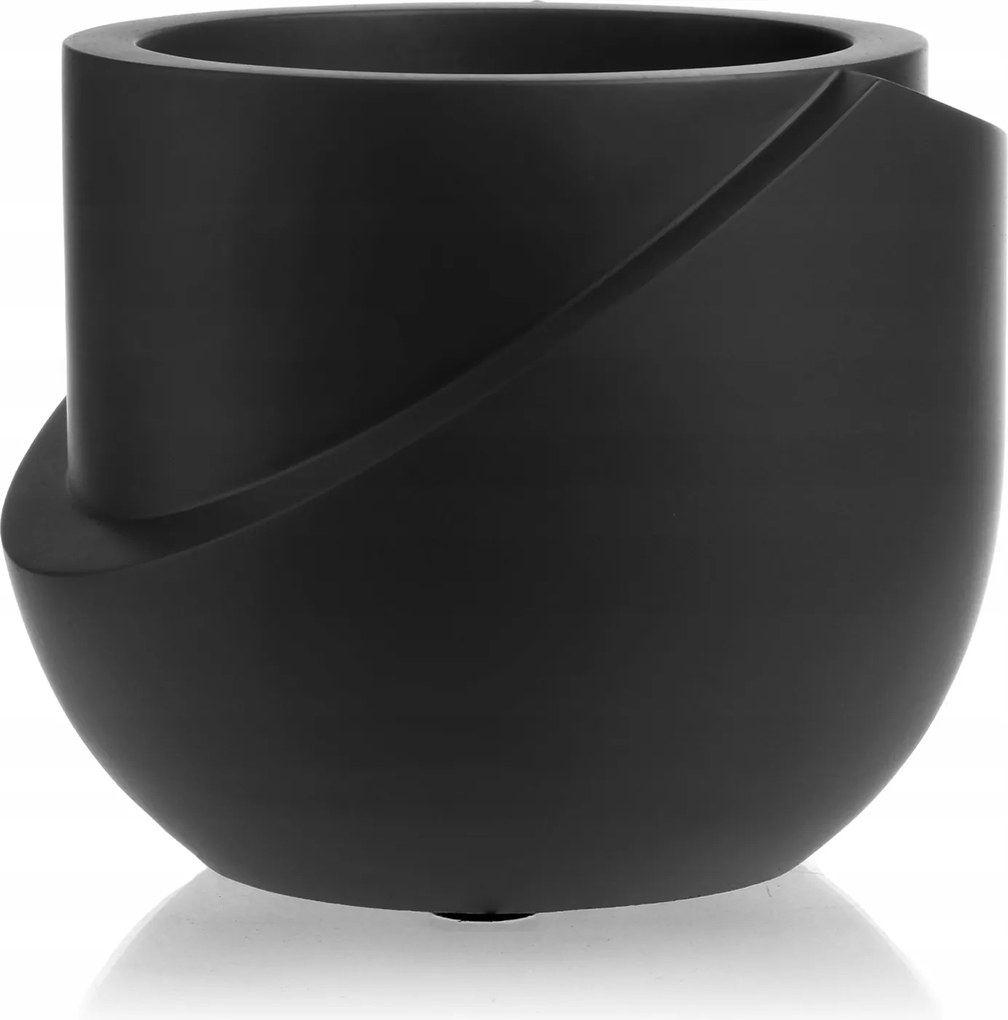 Květináč Cut My Top Black Matt Poli 13 cm Květináč