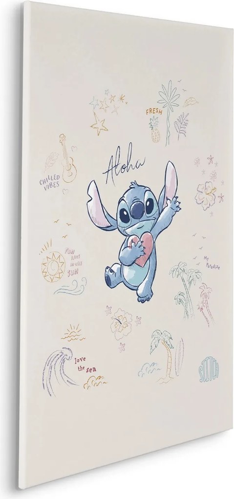 Komar Nástěnný obraz na rámu Disney Lilo and Stitch In the Sun 60 x 90 cm