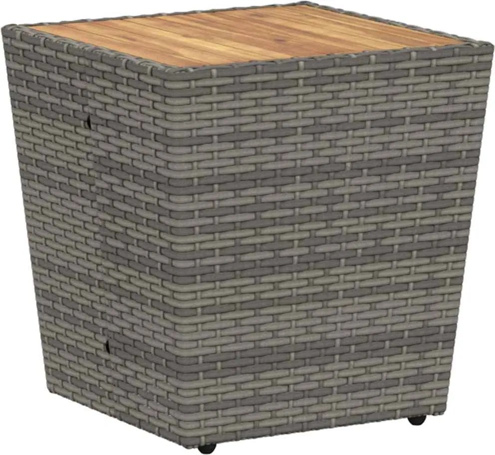 Zahradní bistro set 3 ks Šedá polyratan 3334961