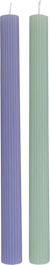 Villeroy&Boch Villeroy & Boch Fleur Accessoires sada 2 kónických svíček, modrá a zelená