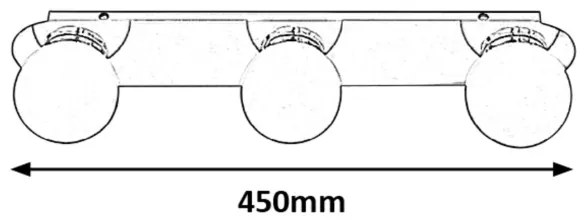 Rabalux 2112 - Koupelnové stropní svítidlo BECCA 3xG9/28W/230V IP44
