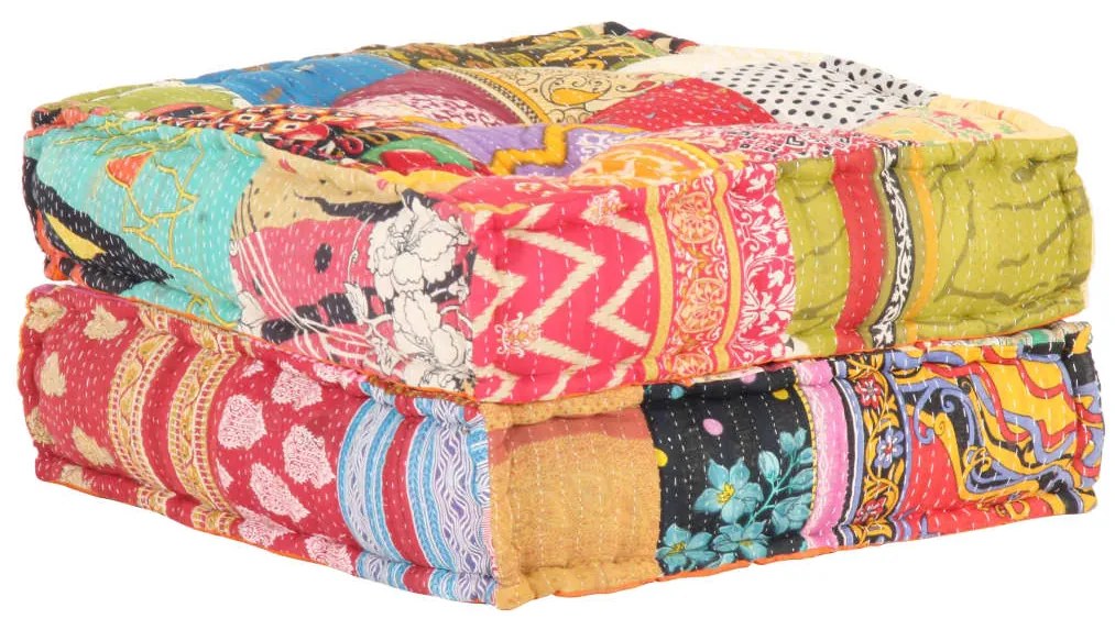 vidaXL Marketos Pouf 60 x 70 x 36 cm patchwork textil
