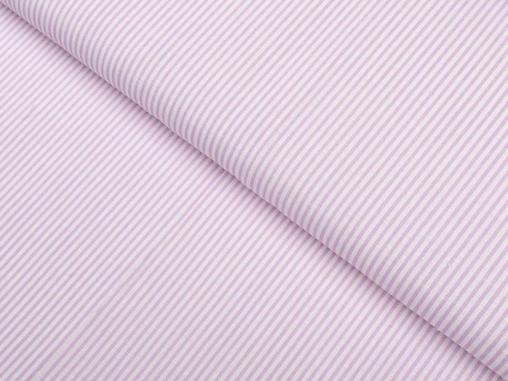 Biante Dekorační povlak na polštář Leona LN-160 Světle fialové proužky na bílém 50 x 60 cm