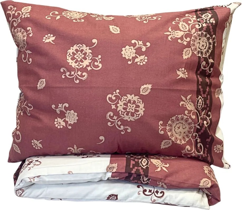 Povlečení flanelové Carmela růžová 200x140cm+90x70cm TiaHome