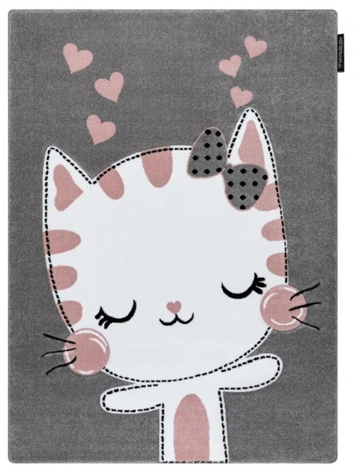 Dětský kusový koberec Kitty šedý, Velikosti 120x170cm