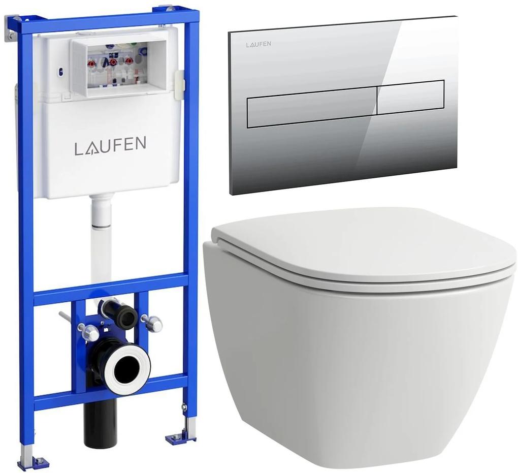 Set záchodová mísa Laufen Lua H8200830000001, záchodové prkénko Laufen Lua H8910830000001, H8956610040001