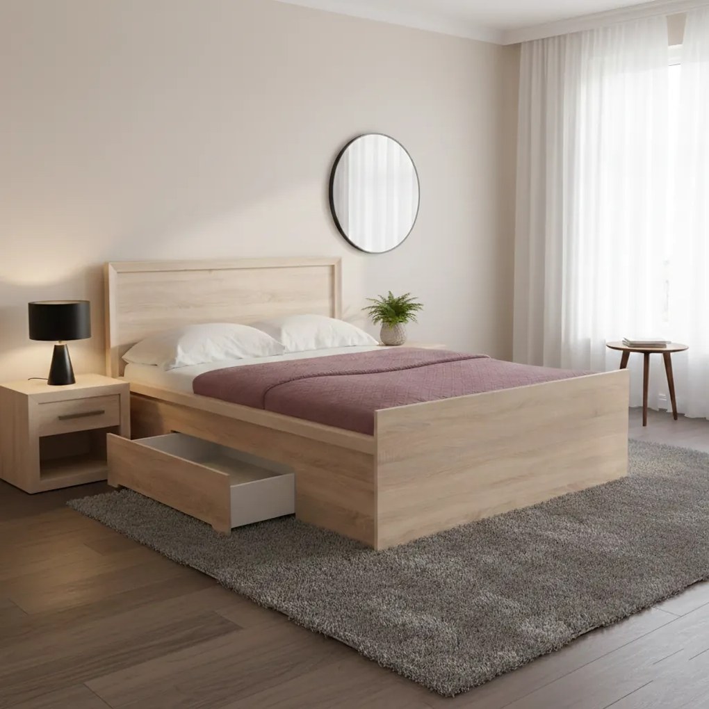 Mdx Postel FONDA 160 x 200 cm - Dub Sonoma