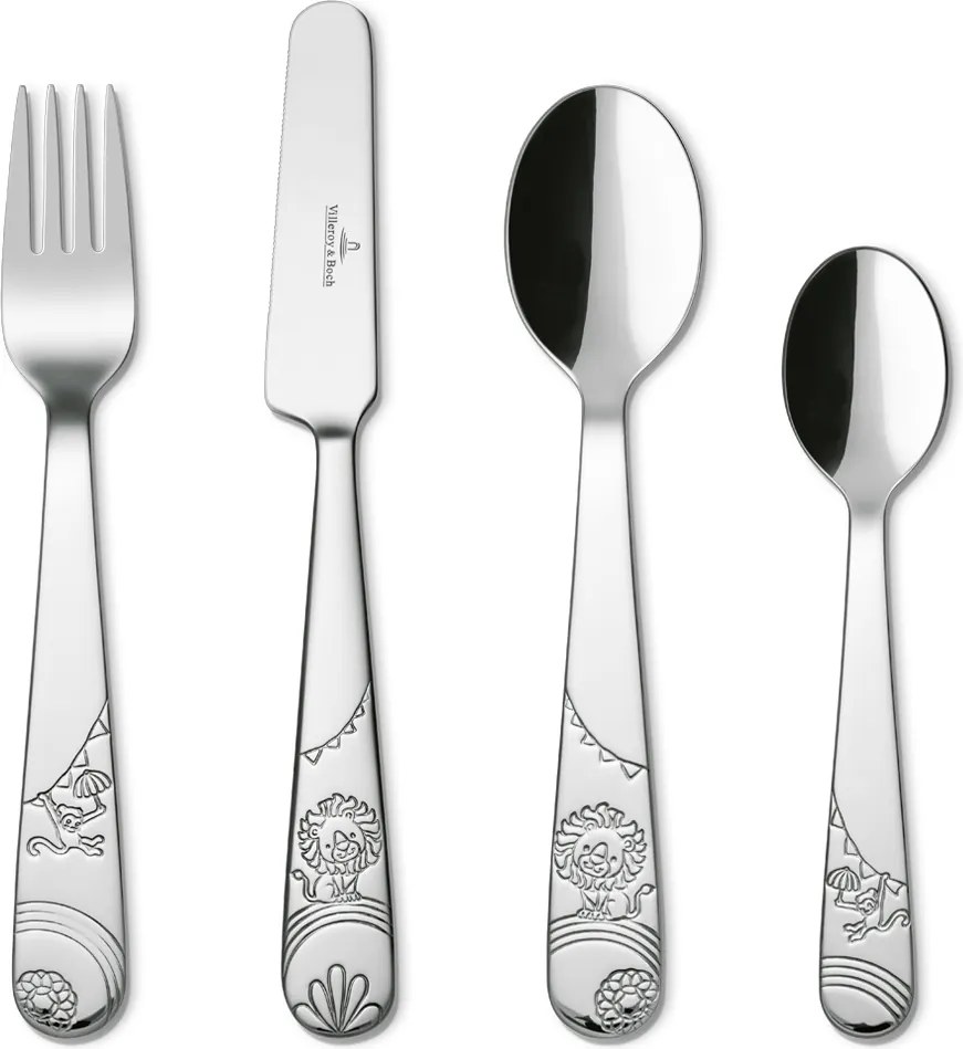 Villeroy&Boch Villeroy & Boch Roar like a Lion dětská příborová sada, 4 ks, 21,5 × 15 × 2,5 cm