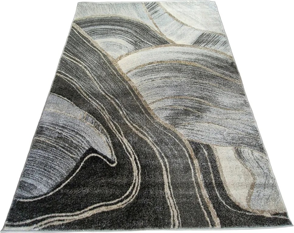 HU Šedo-béžový abstraktní koberec Rio 936A-D.grey-Beige Rozměr: 60x100 cm