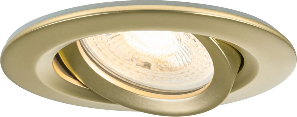 P 92403 Vestavné svítidlo Nova Plus IP65 kruhové 93mm 30° GU5,3 / GU10 max. 35W 230/12V stmívatelné zlatá mat - PAULMANN