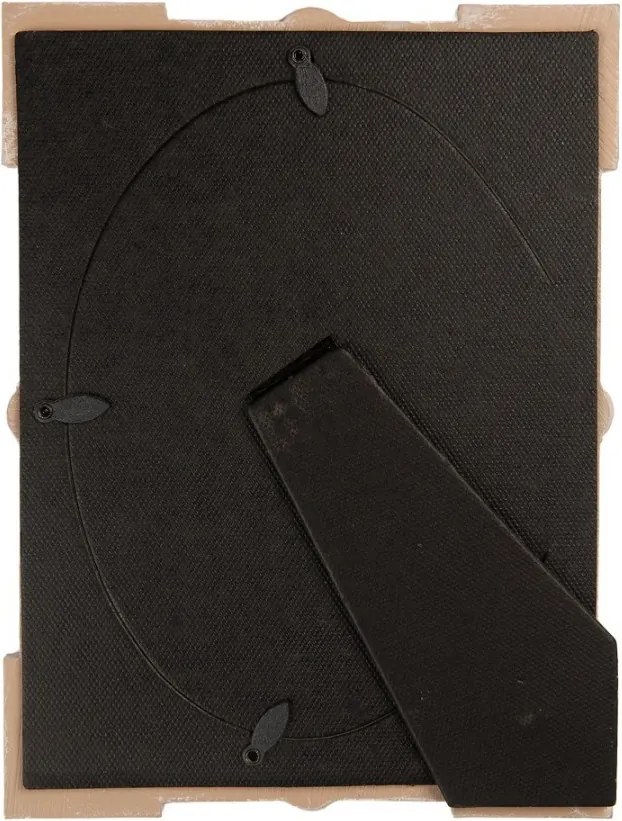 Růžový antik fotorámeček zdobený květy - 17*2*23 cm / 13*18 cm