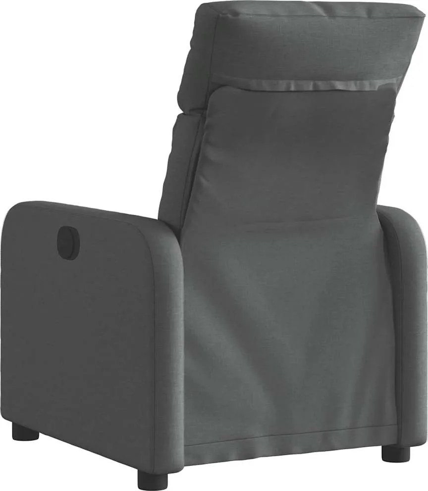 Elektrické polohovací křeslo tmavě šedé textil 3206682