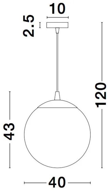 Nova Luce Závěsné svítidlo LAZIONE kouřové sklo, 40cm, E27 1x12W