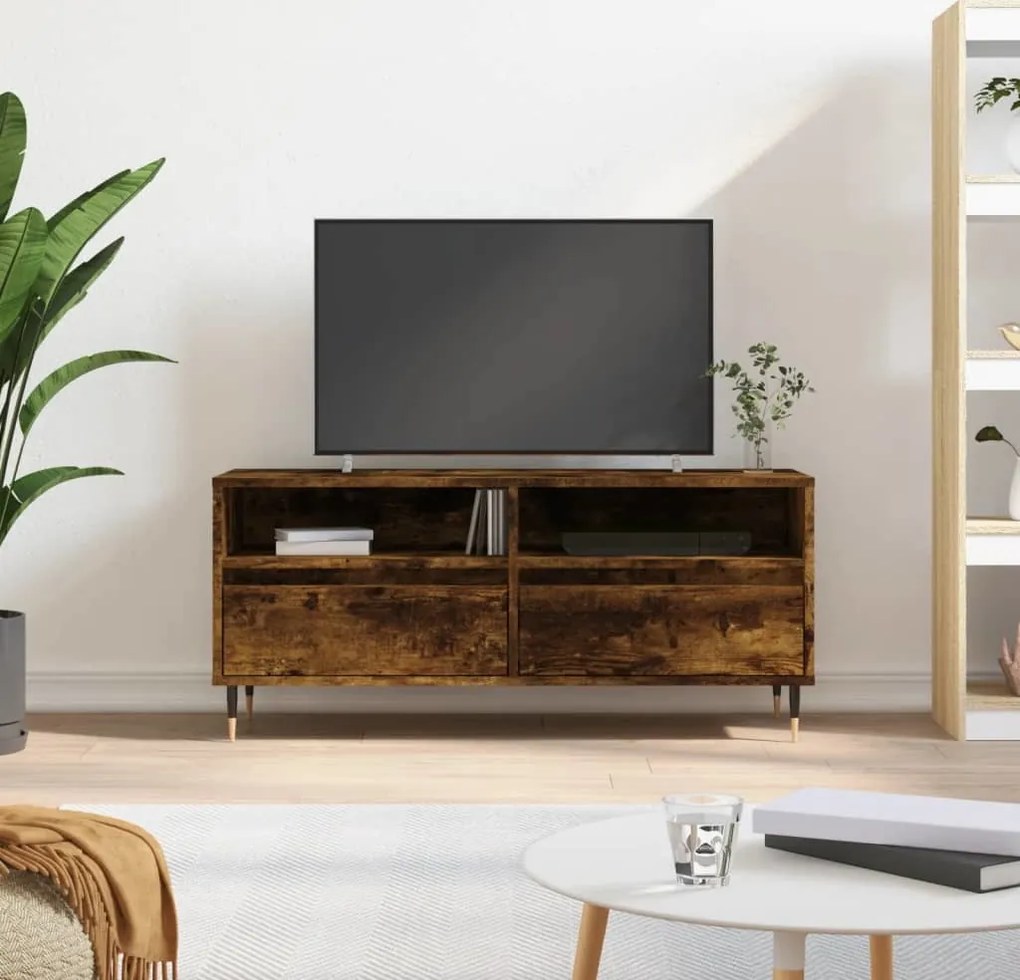 vidaXL TV skříňka 100 x 34,5 x 44,5 cm kompozitní dřevo [831230] Barva: Černá