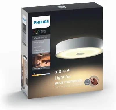 Bluetooth LED stropní svítidlo Philips Hue Fair BT 40340/31/P6 bílé 2200-6500K s dálkovým ovladačem