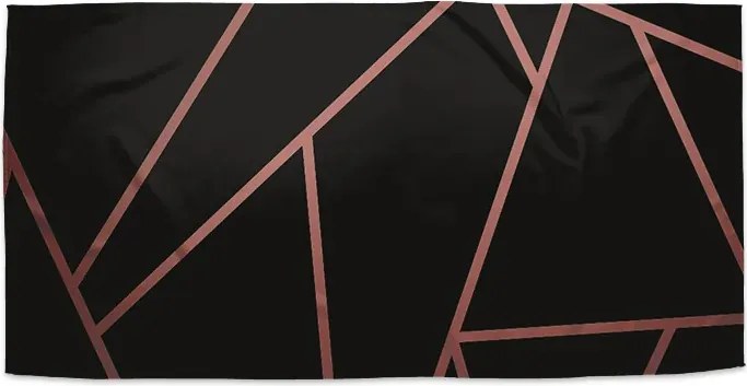 Sablio Ručník Růžové obrazce - 50x100 cm