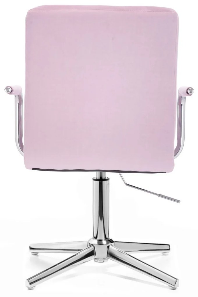 LuxuryForm Židle VERONA VELUR na stříbrném kříži - fialový vřes