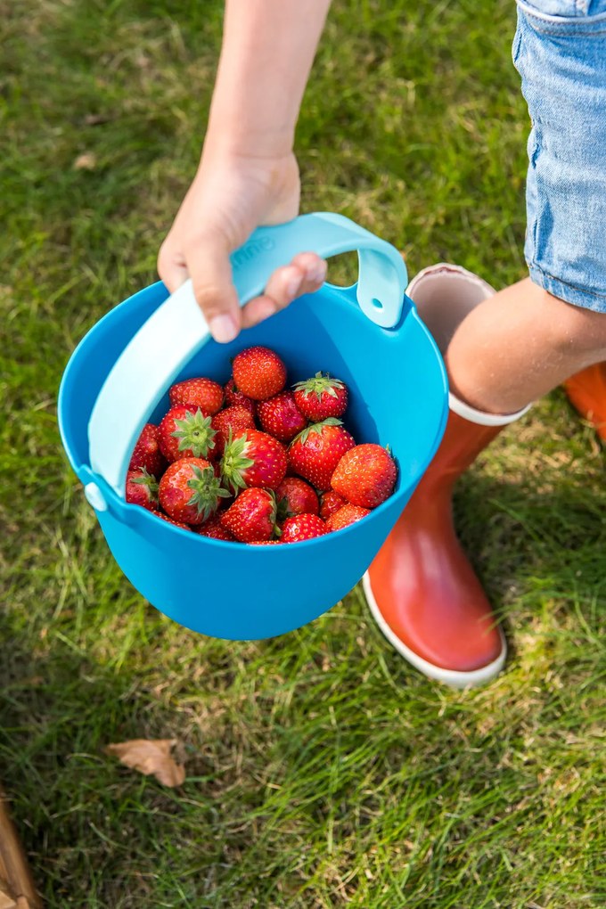 Kyblík se sítkem Bucki, modrá/světle modré madlo