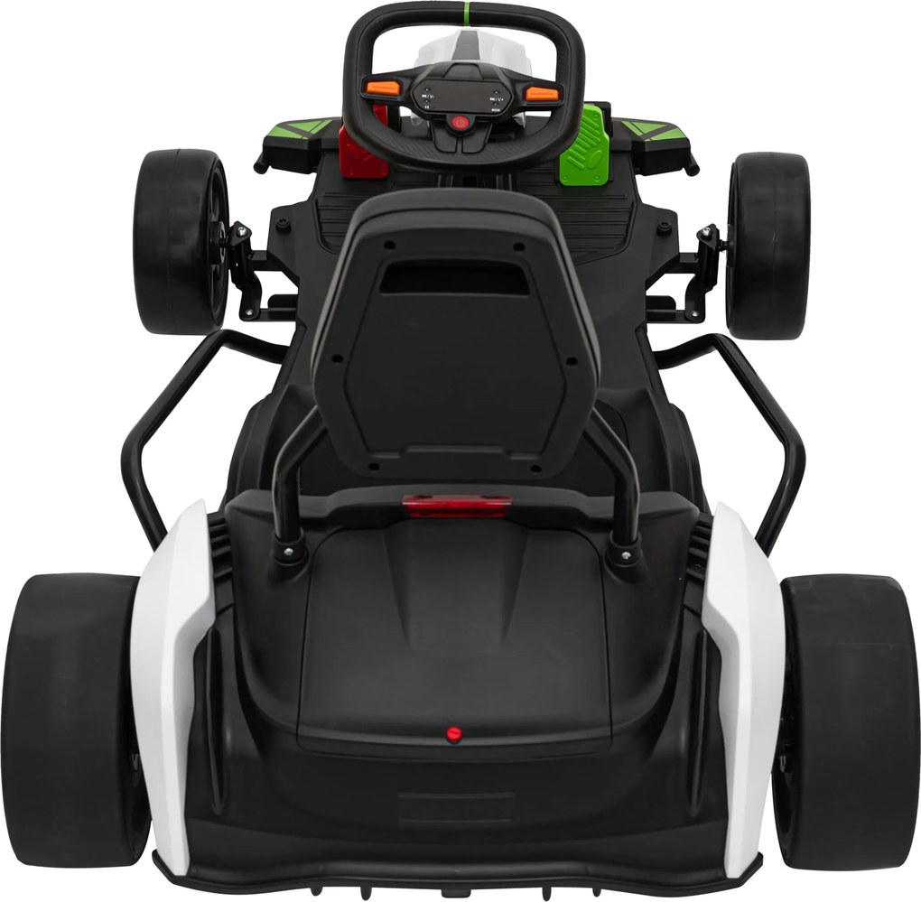 Ramiz Dětská motokára na baterie Fast 3 Drift bílá + funkce driftu + motory 2x150W + LED rádio + pásy