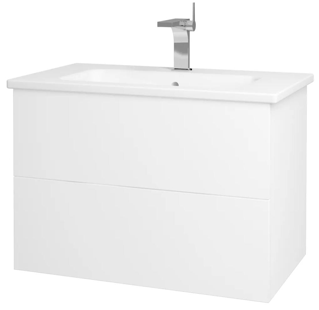 Dřevojas Koupelnová skříň VARIANTE SZZ2 80 (umyvadlo Euphoria) Varianta: N01 Bílá lesk / D01 Beton