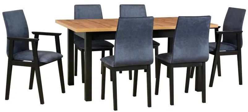 Jídelní stůl MODENA 2 XL doprava zdarma deska stolu sonoma, nohy stolu bílá