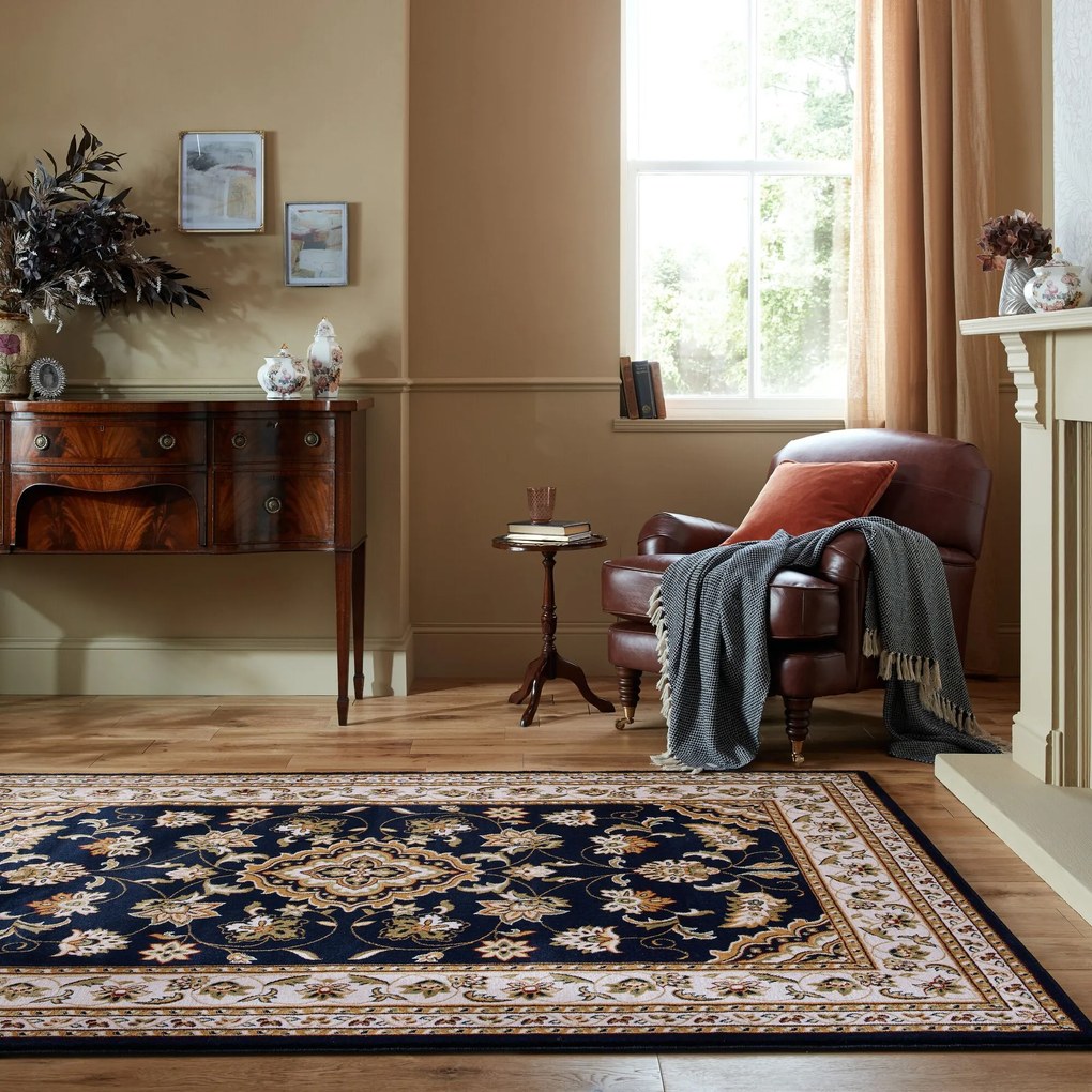 Kusový koberec Sincerity Royale Sherborne Blue, 200x290, modrá, obývacia izba, Flair Rugs