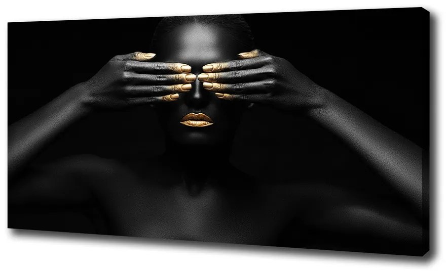 Wallmuralia Foto obraz na plátně Žena v černém 100x50 cm