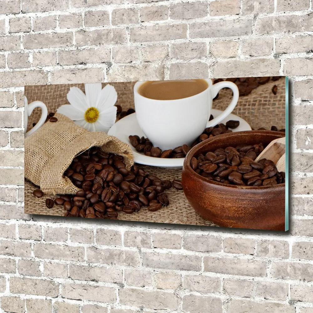 Wallmuralia Fotoobraz na skle Káva s mlékem 140x70 cm