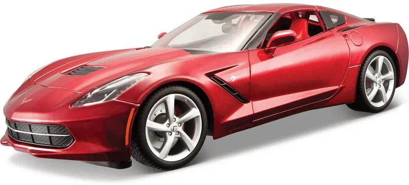 Maisto corvette stingray 2014 1:18 červená metalíza